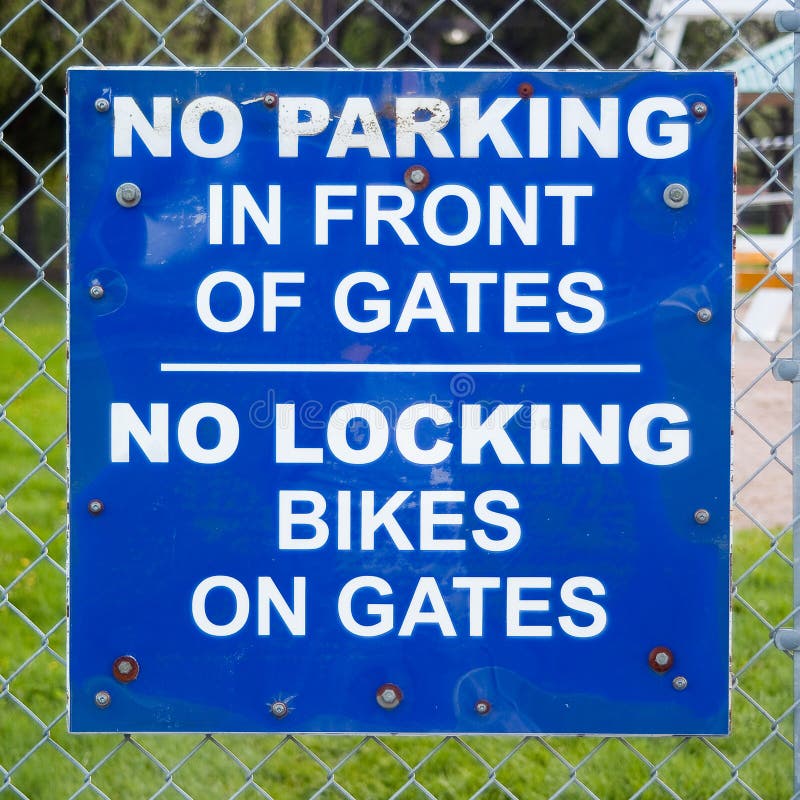 No Parking No Bikes Sign stock photo. Image of notice - 13948528