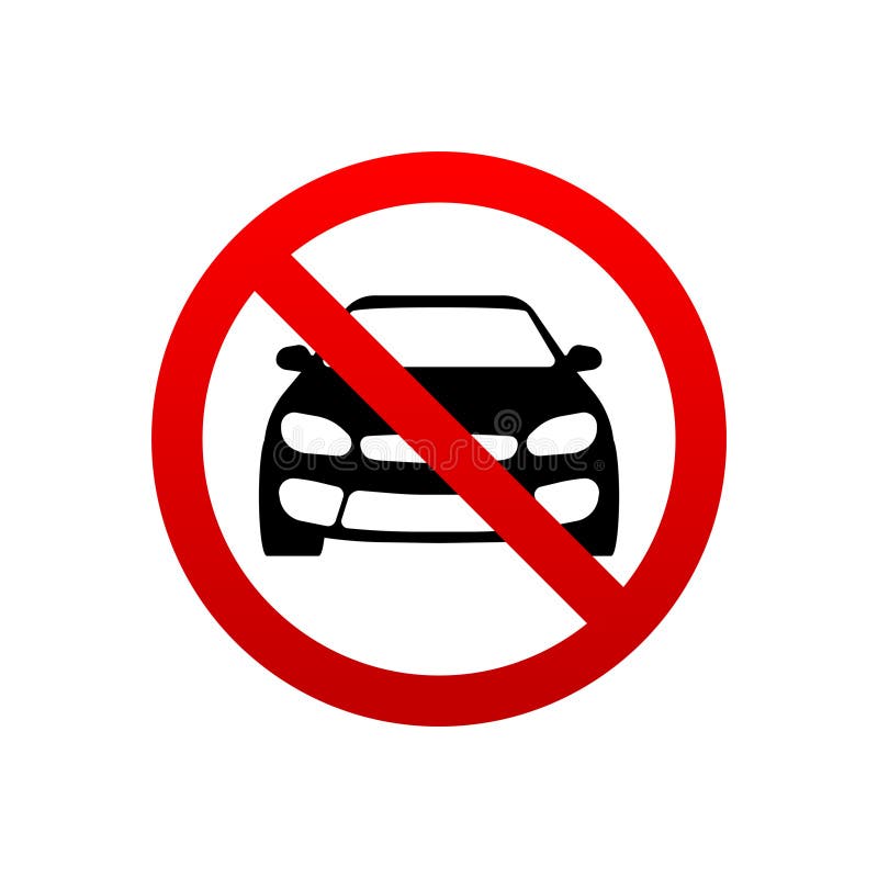 No Parking Road Sign. No Parking Sign Area. Flat Design Template ...