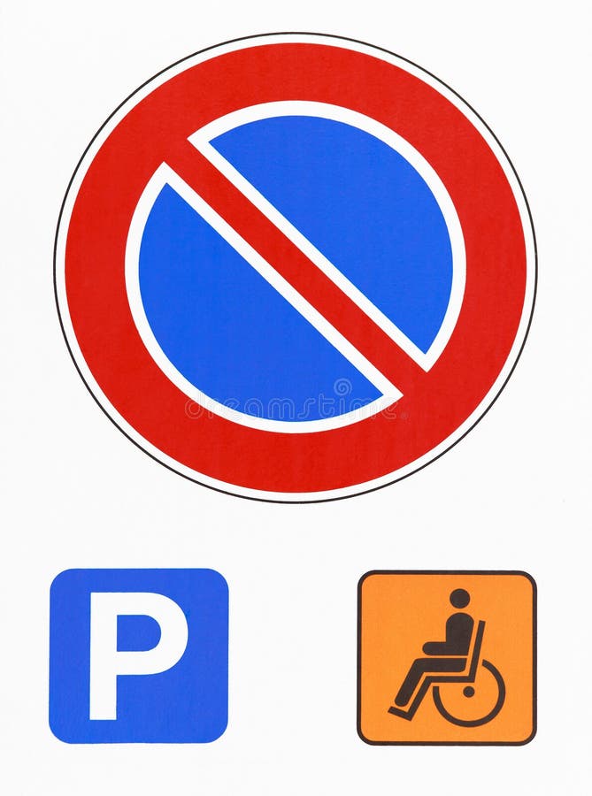No Parking Road Sign. Reserved Disabled Drivers Stock Illustration ...