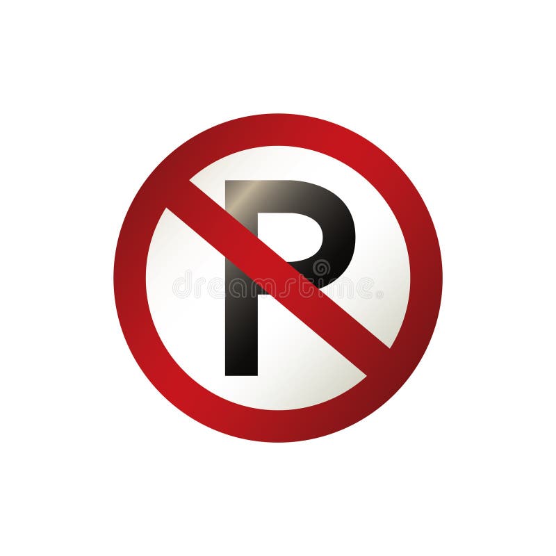 No Parking Road Sign. Vector Illustration Decorative Design Stock ...