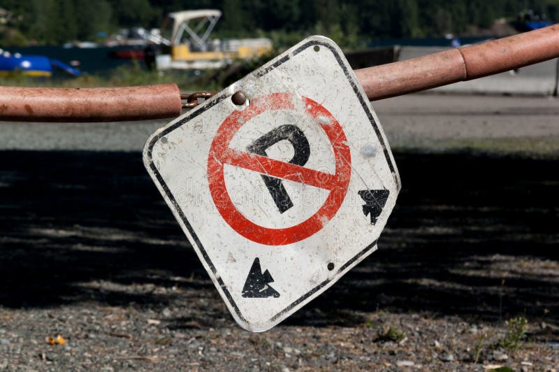No Parking stock photo. Image of circle, white, worn - 49529056