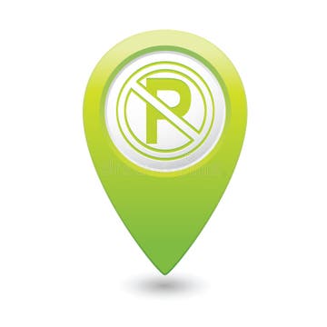 No Parking Sign on Map Pointer Stock Vector - Illustration of circle ...
