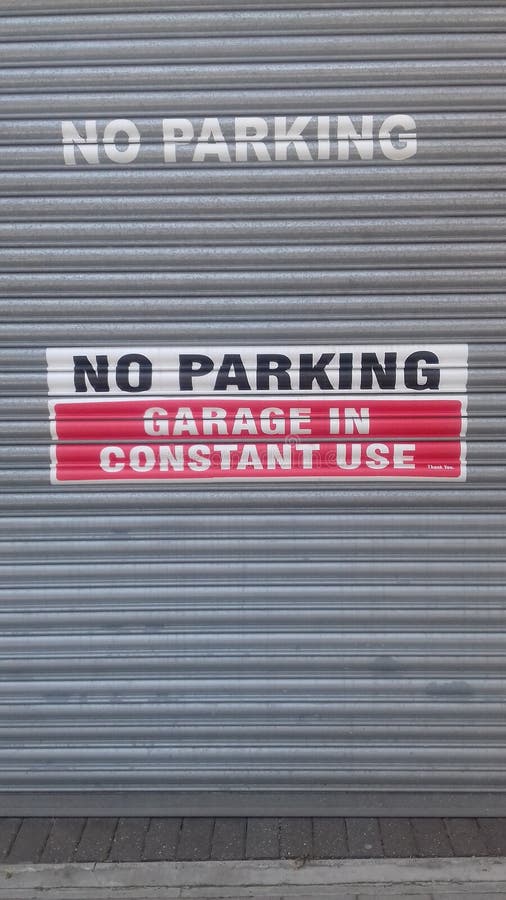 No Parking Sign Red and White. Stock Photo - Image of design, font ...