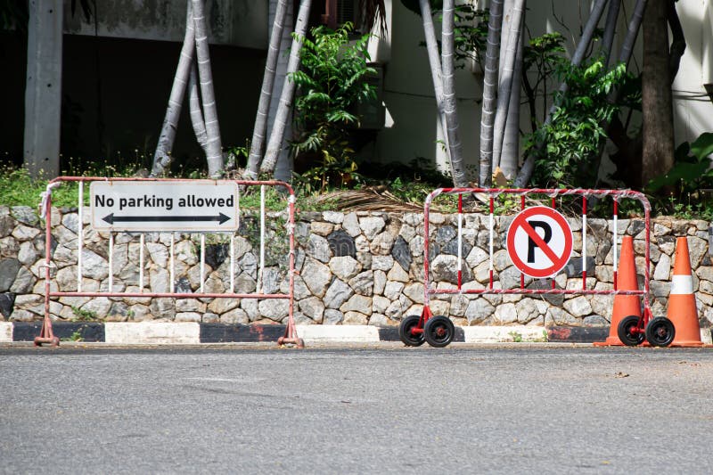 No Parking Signs, Traffic Control Signs Stock Photo - Image of ...