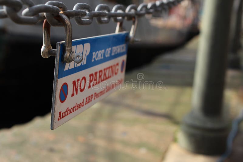 No parking Tag stock photo. Image of parking, wood, boat - 136151344