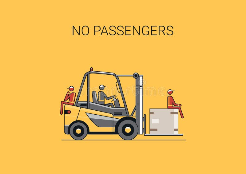 No Passengers or Lifting People. Stock Illustration - Illustration of ...