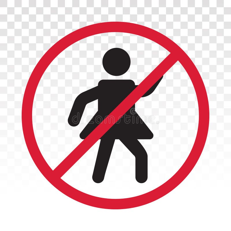 No Pedestrian Access - Prohibition Sign Icon Stock Vector ...