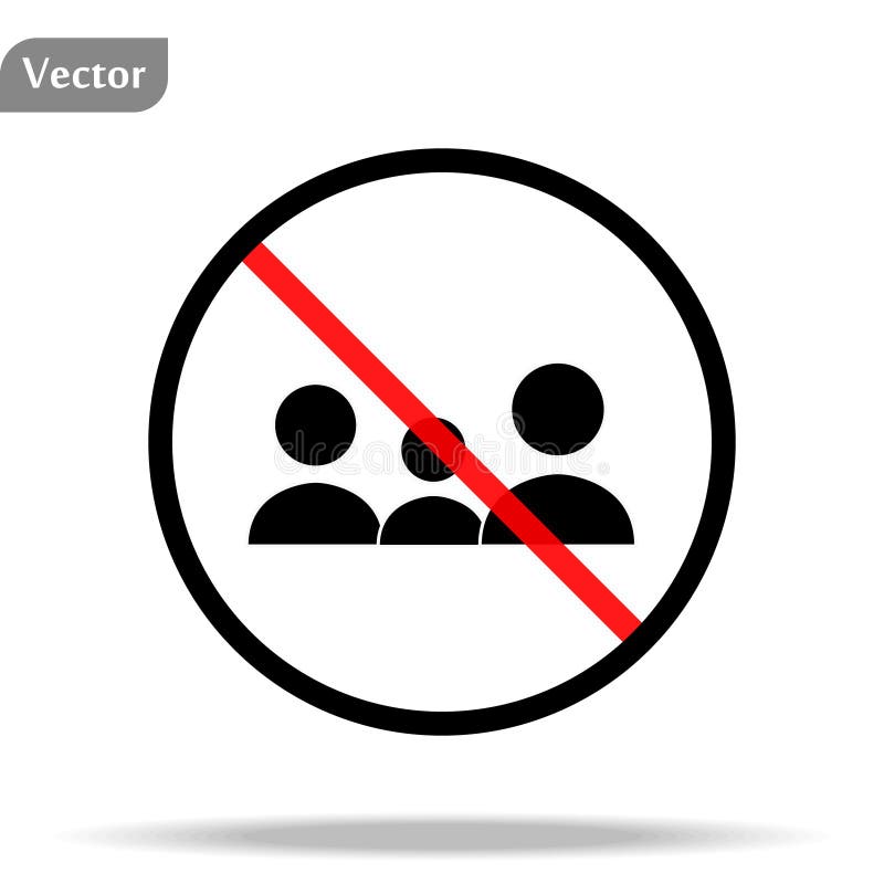 No People Allowed Sign, Vector Illustration. Eps10 Stock Illustration ...