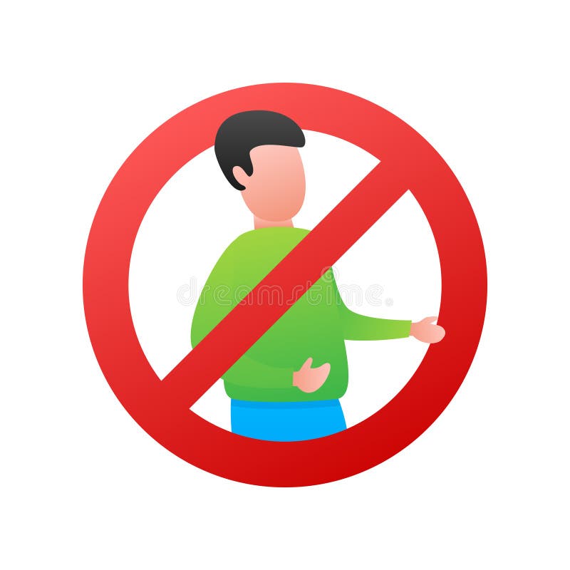 No People Sign. No Man. Vector Stock Illustration. Stock Vector ...