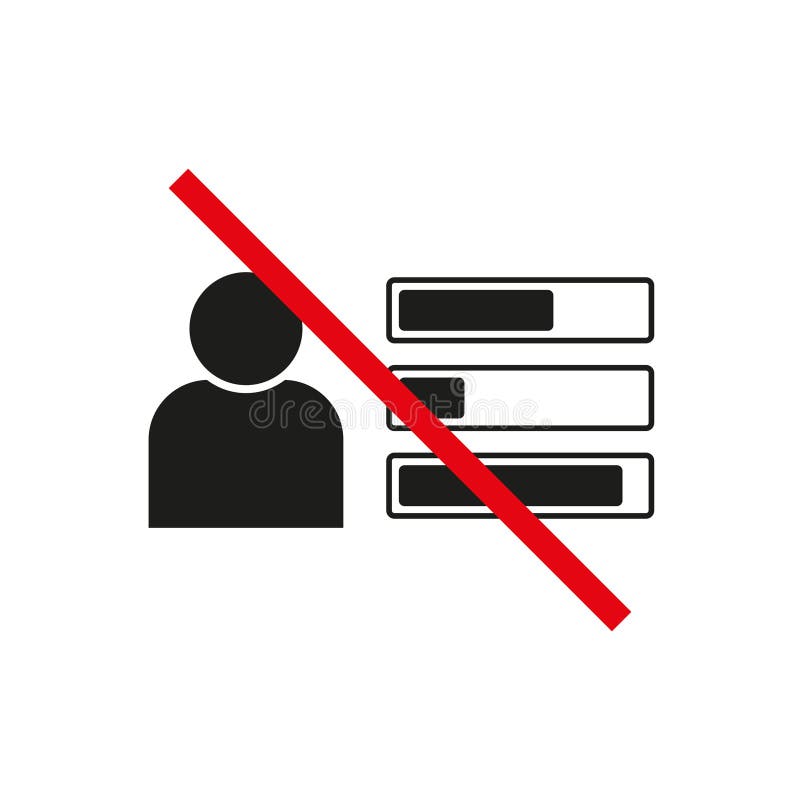 No Personal Data Sharing Icon Vector. Privacy Concept Symbol. User ...