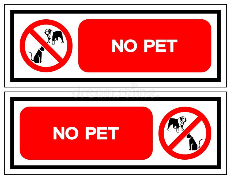 No Pet Symbol Sign, Vector Illustration, Isolate on White Background ...