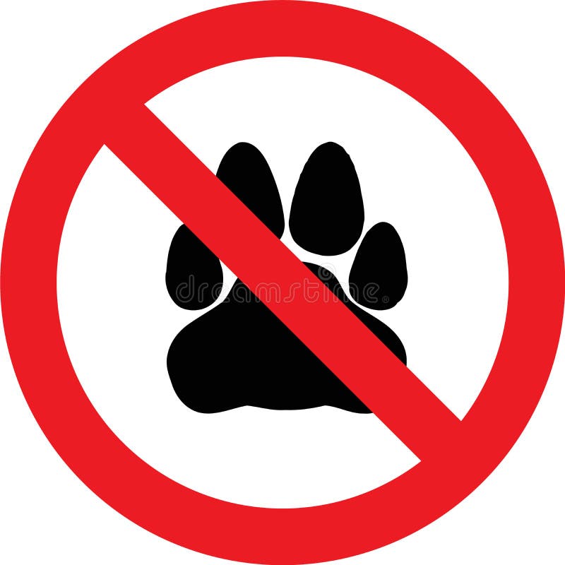 No Pets Sign stock illustration. Illustration of enseigne - 6431707