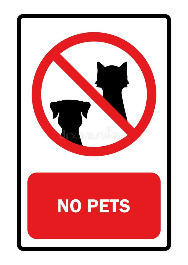 No Pets Symbol Vector Illustration. Stock Illustration - Illustration ...