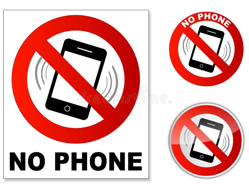 Use Cell Phone Restricted Sign Stock Illustrations – 857 Use Cell Phone ...