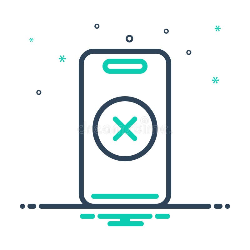 Mix Icon for No Phone, Not Allowed and Gadget Stock Vector ...