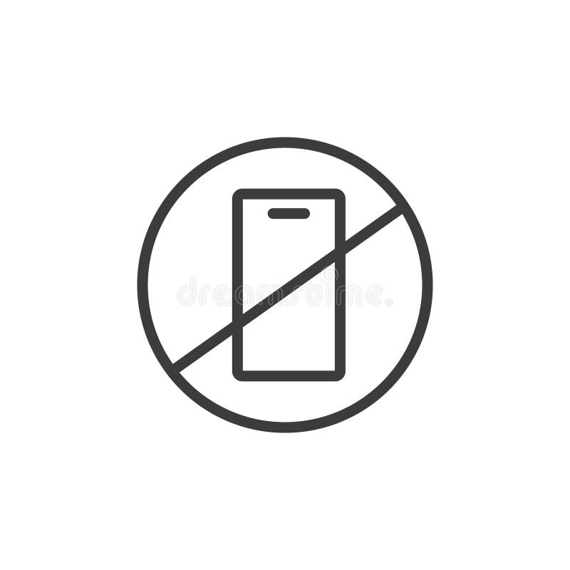 No Phone Icon Simple Outline Vector Logo Stock Vector - Illustration of ...