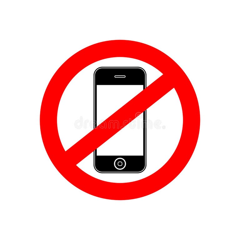Use Cell Phone Restricted Sign Stock Illustrations – 1,108 Use Cell ...
