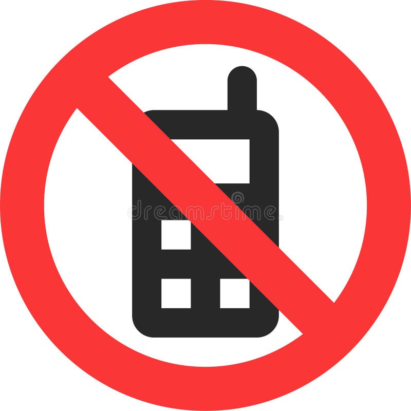 No Phone Sign Icon, Traffic Sign Vector Illustration Stock Vector ...