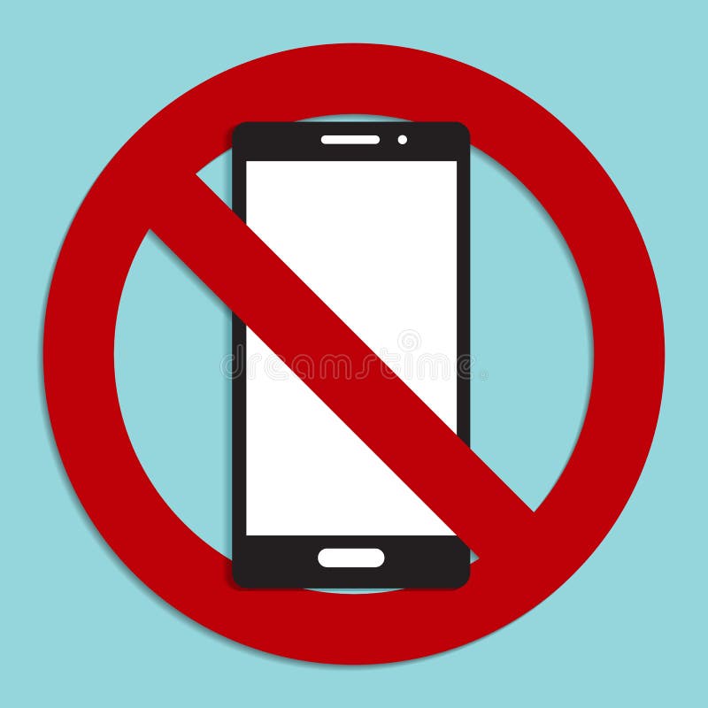 No Cell Phone Sign. Mobile Phone Ringer Volume Mute Sign. No Smartphone ...