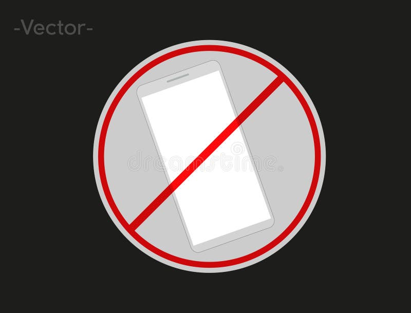 No Phone Sign. Vector Illustration Stock Vector - Illustration of ...