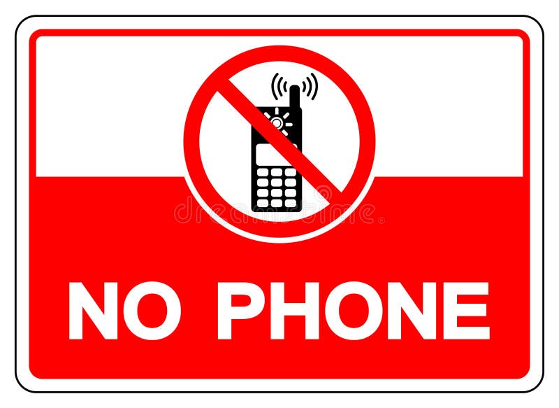 No Phone Symbol Sign, Vector Illustration, Isolate on White Background ...
