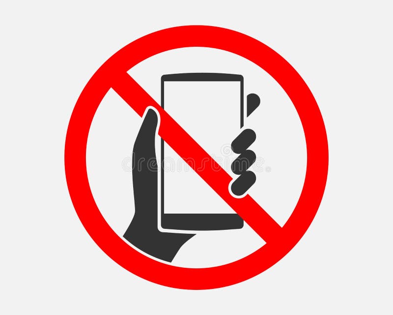 No Phone Talking and Calling Icon. Red Smartphone Prohibition Sign ...