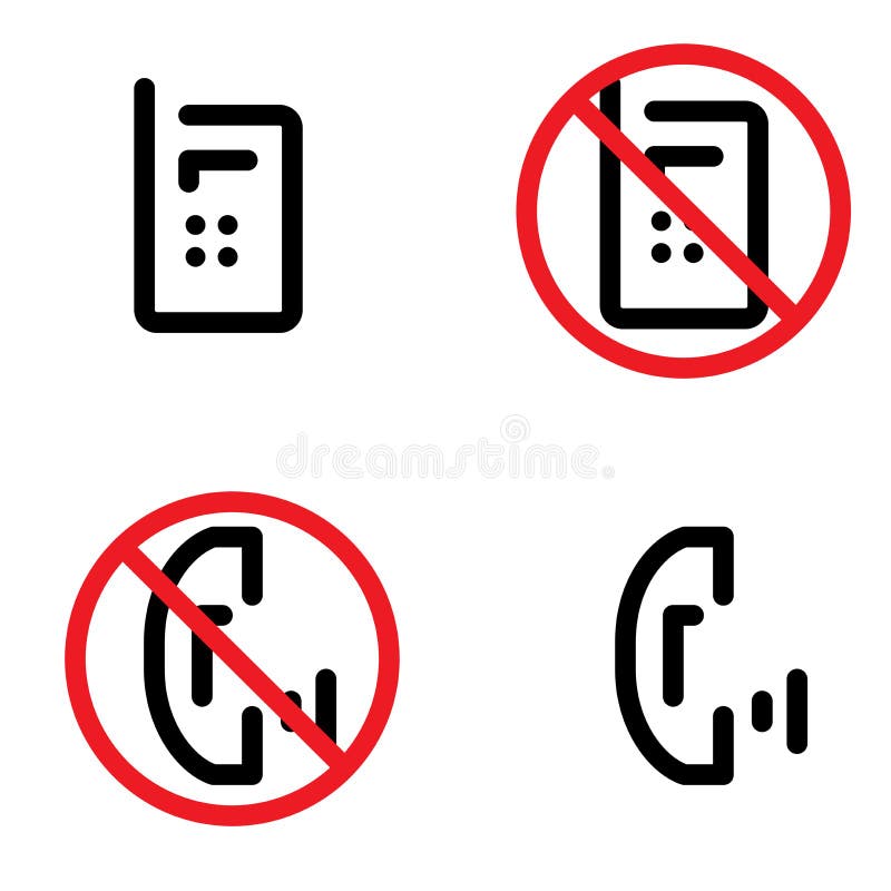 Don`t Make Noise, No Mobile Phones, No Music, No Loud Noises, Red ...