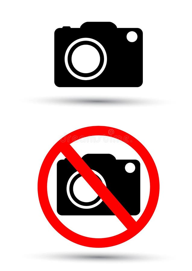 No camera sign clip art stock vector. Illustration of prohibited ...