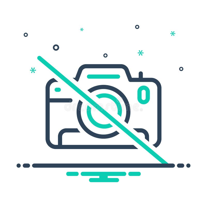 Mix Icon for No Photo, Prohibited and Picture Stock Vector ...