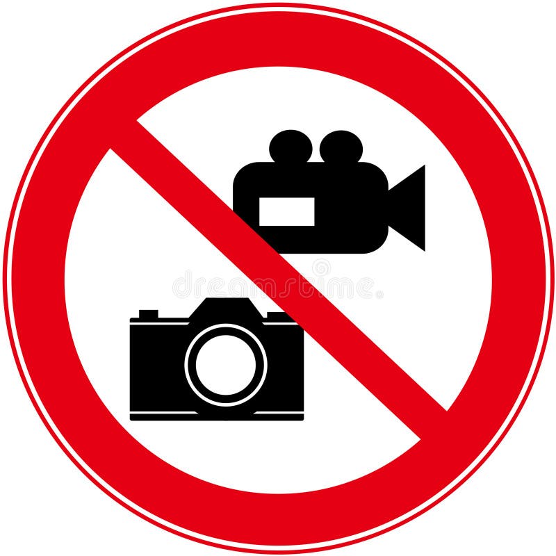 Illustration Sign - No Photo and No Video Stock Vector - Illustration ...