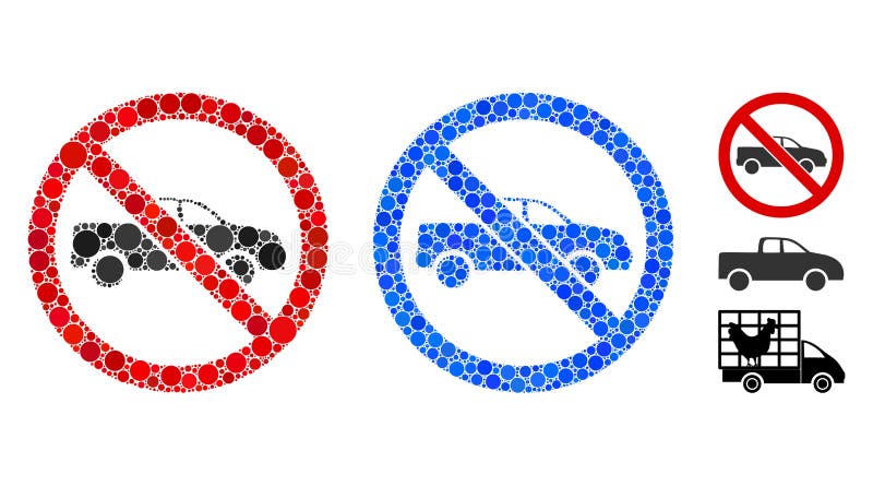 No Pickup Mosaic Icon of Round Dots Stock Vector - Illustration of ...