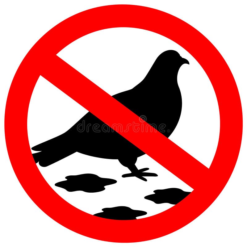 No Pigeons Allowed Vector Sign Stock Vector - Illustration of bird ...