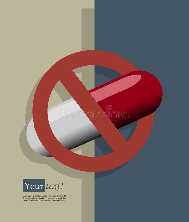 No pills red stock vector. Illustration of chemistry - 86592763