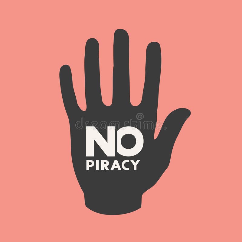 No piracy message symbol stock vector. Illustration of sign - 309081774