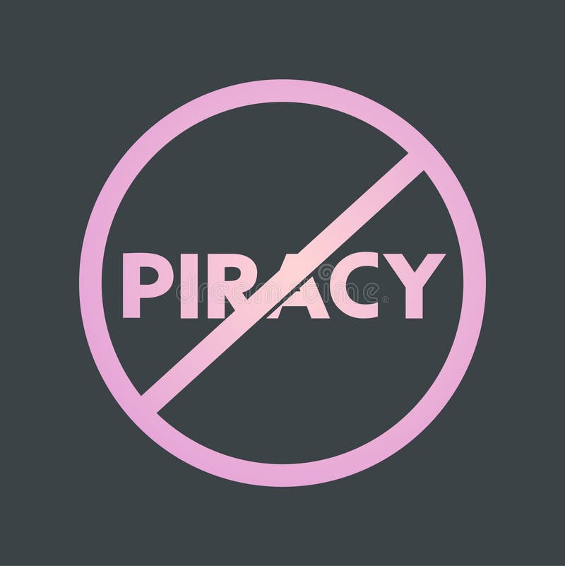 No piracy message symbol stock illustration. Illustration of idea ...