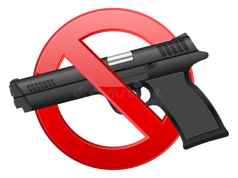 No gun stock vector. Illustration of vector, forbid, forbidden - 6381744