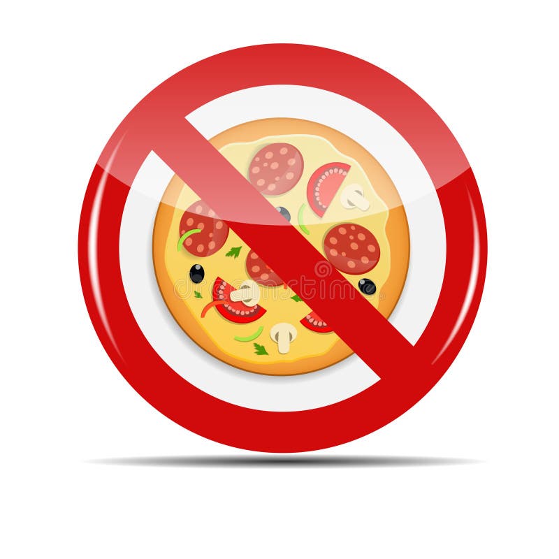 No Pizza sign stock illustration. Illustration of ketchup - 31314079