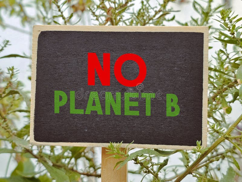 NO Planet B Written on a Chalk Board for World Environment Day Stock ...