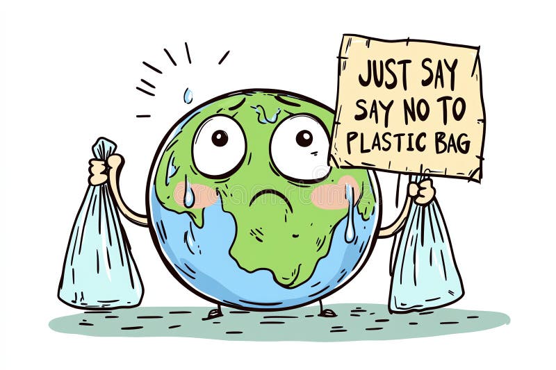 No Plastic Bag Sign, AI Generated Stock Illustration - Illustration of ...