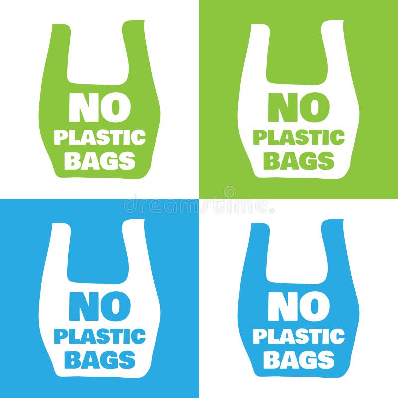 No Plastic Bag Slogan, Vector Stock Vector - Illustration of pollution ...