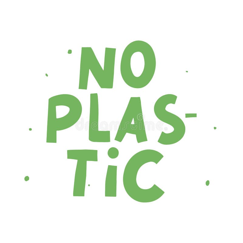 No Plastic, Great Design for Any Purposes. Plastic Waste Vector ...