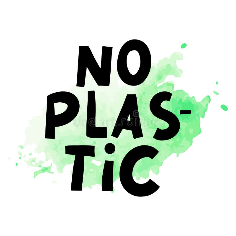 No Plastic, Great Design for Any Purposes. Plastic Waste Vector ...