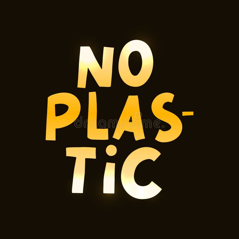 No Plastic, Great Design for Any Purposes. Plastic Waste Vector ...
