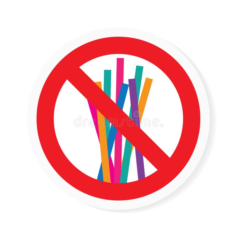 No plastic straw icon stock vector. Illustration of cellophane - 148136806