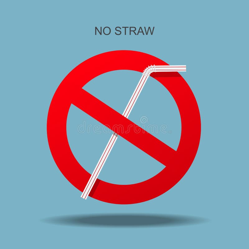 No plastic straw. stock illustration. Illustration of plastic - 157706577