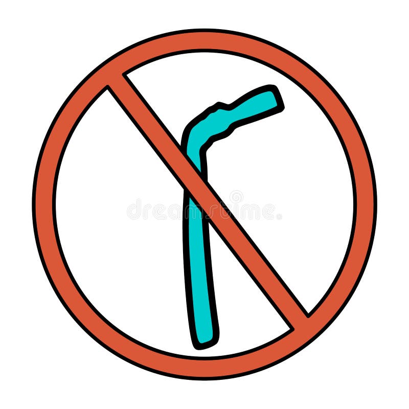 No Plastic Symbol. Forbidden Vector Plastic Sign Stock Vector ...