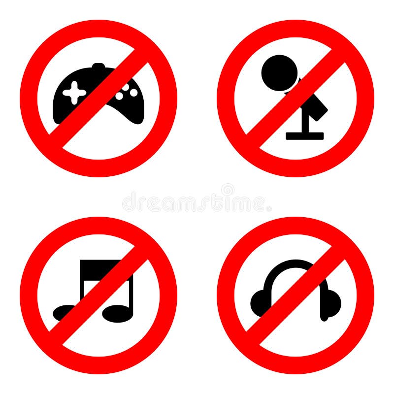 Set Of Prohibition On Use Of Marijuana Stock Vector - Illustration of ...