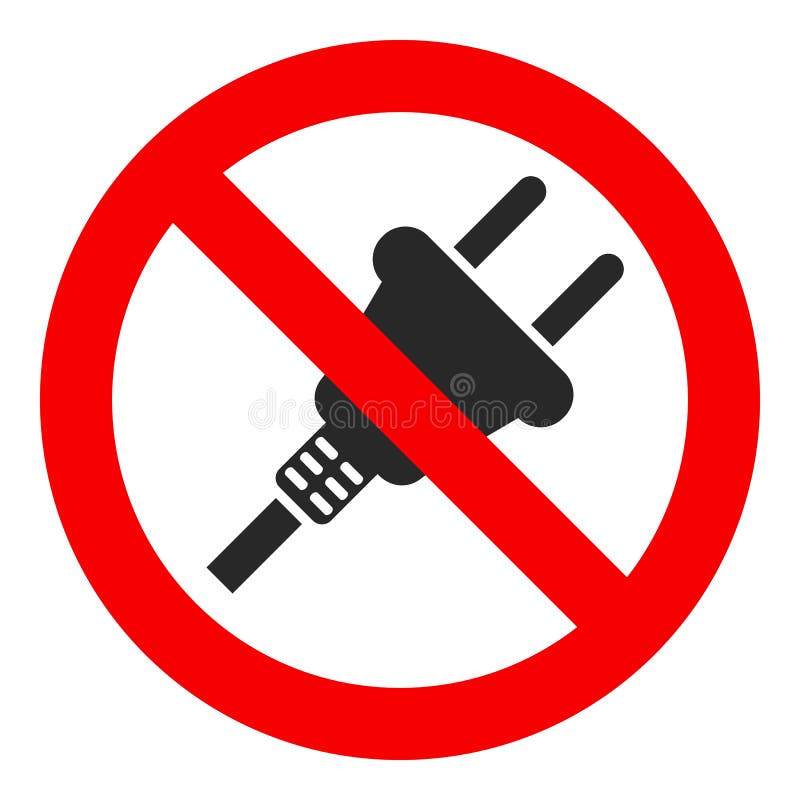 Electric Plug and Cord Icon Set, Black Isolated on White Background ...