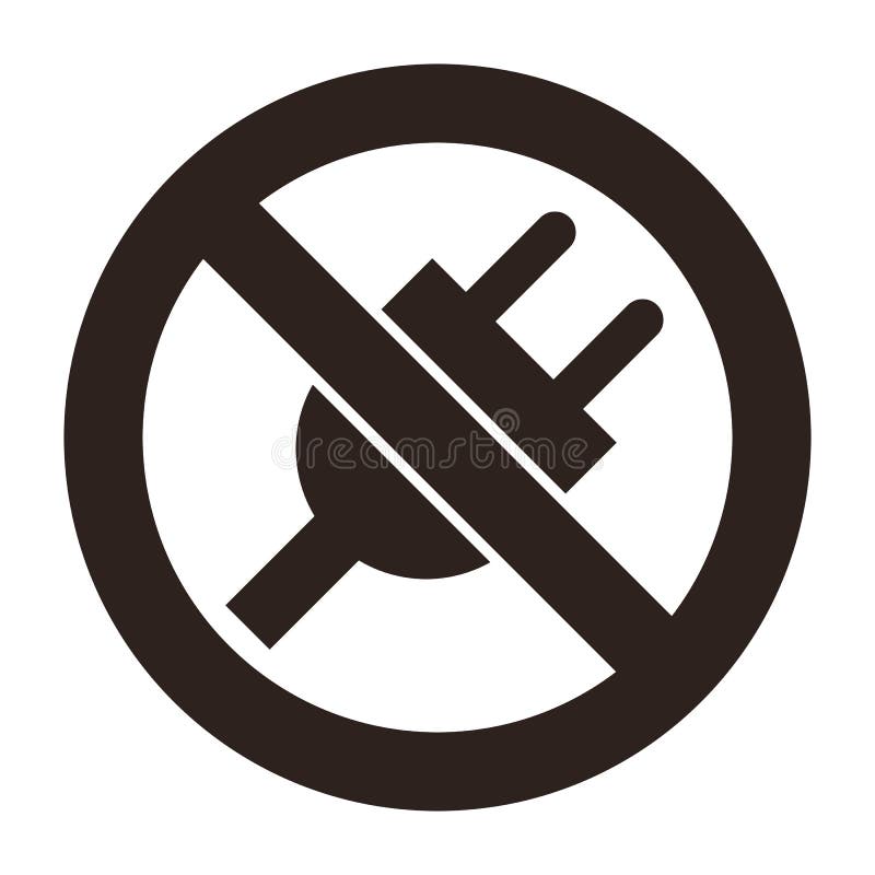 No plug icon stock vector. Illustration of component - 160041204
