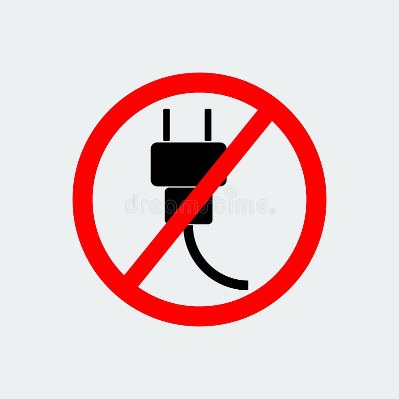 No Plug Icon.Vector Illustration Stock Vector - Illustration of cord ...